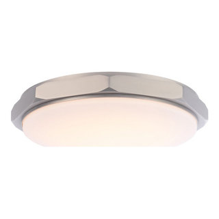 Grommet LED Flush Mount, Brushed Nickel - Transitional - Flush-mount ...