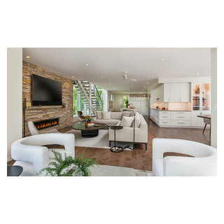 House on Zukey Lake - Contemporary - Living Room - Detroit - by ...