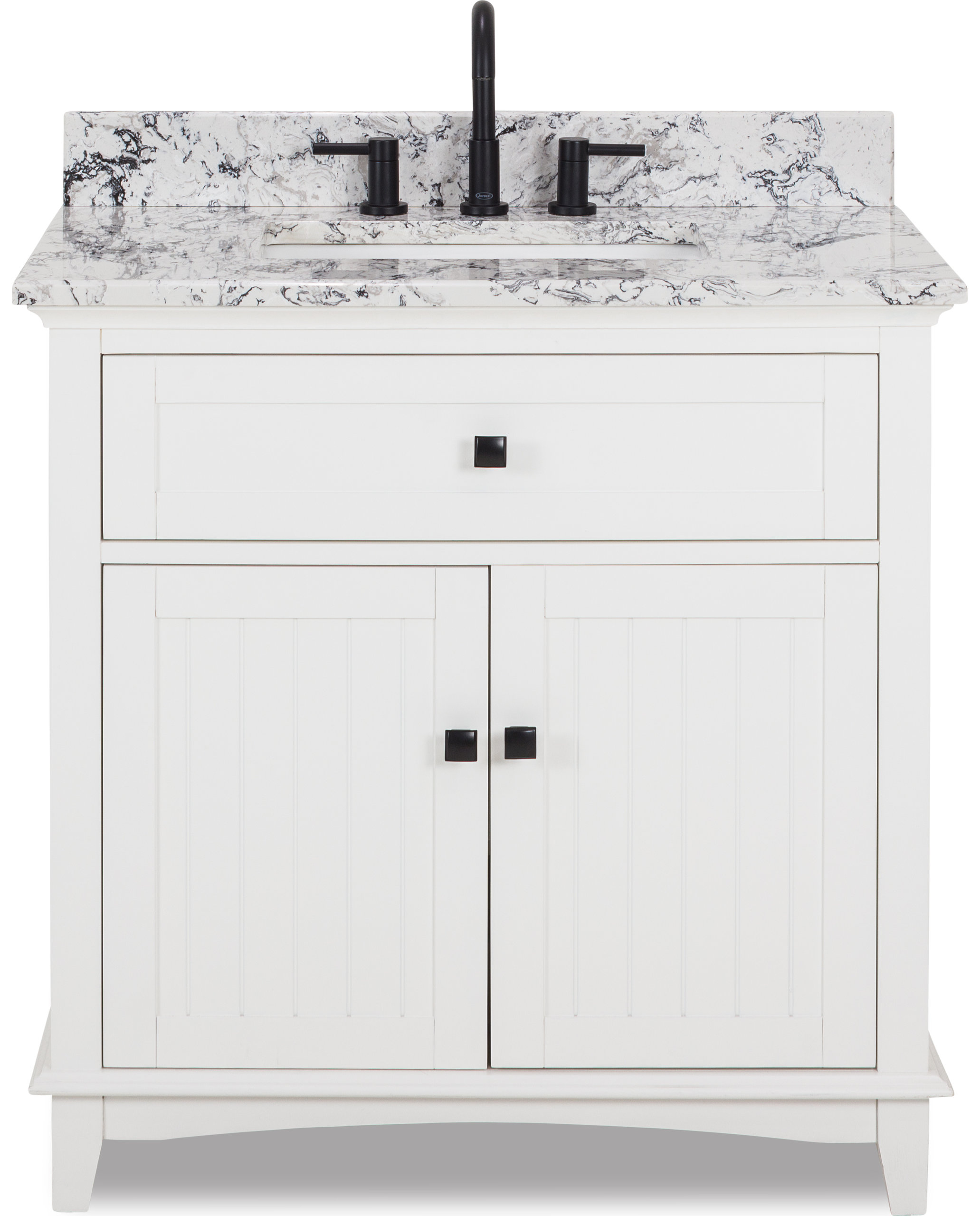 Jeffrey Alexander VN-SAV-36-WH-WB 36" Savino Vanity, White ...