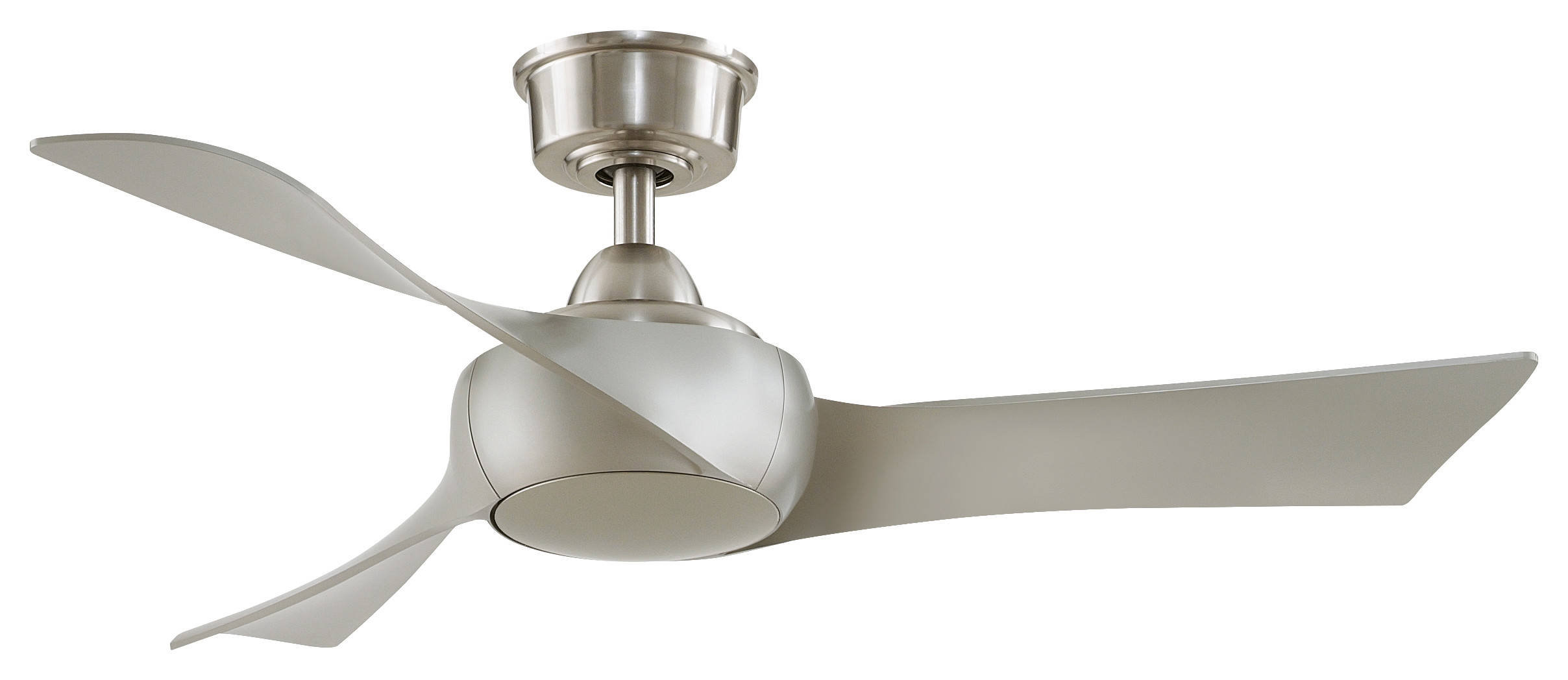 Fanimation Wrap Custom Ceiling Fan Brushed Nickel, 44" - Contemporary ...