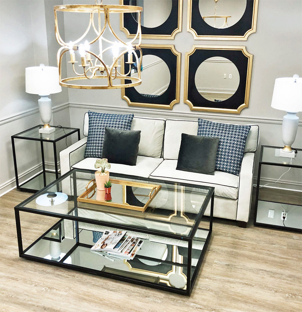 Emily 2 Shelves Gold Coffee Table - Transitional - Coffee Tables - by ...