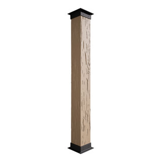 Pecky Cypress Endurathane Faux Wood Column Wrap, 12"W x 10'H ...