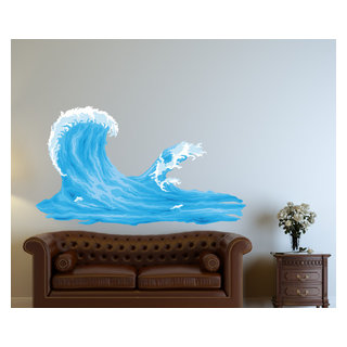 Waves Vinyl Wall Decal WavesUScolor001, 10 in. - Contemporary - Wall ...
