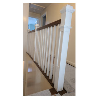 Modern Wooden White Railing - Staircase - New York - by Up Stairs Rails ...
