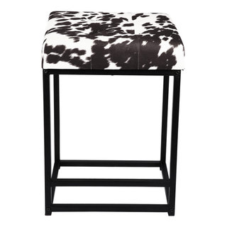 24" Milk Cow Upholstered Barstool, Set of 1 - Southwestern - Bar Stools ...