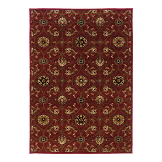 Oriental Weavers Hudson 3299A Red/Brown Area Rug, 1'10"X3'3 ...