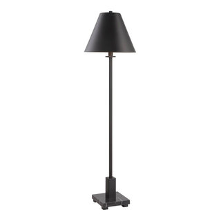 Uttermost Pilot 1 Light 37" Tall Buffet Lamp, Black With Metal Shade ...
