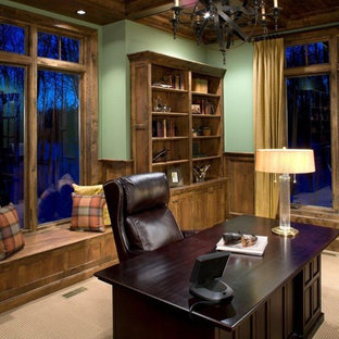 Wood Panel Office | Houzz