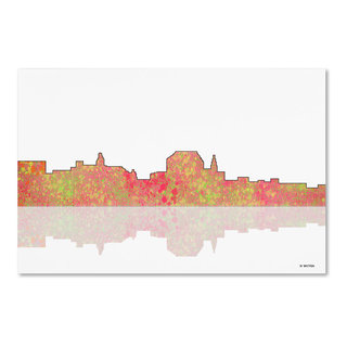 'Augusta, Maine Skyline' Canvas Art by Marlene Watson, 22" x 32 ...