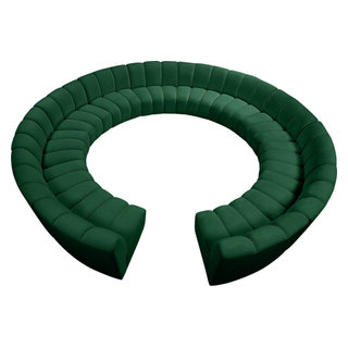 Infinity Channel Tufted Velvet Modular Chair, 12 Piece - Contemporary ...