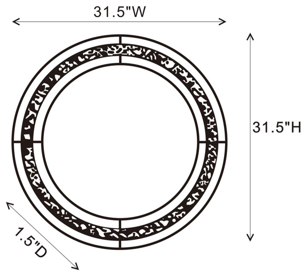 Coaster Lixue Modern Glass Round Wall Mirror with LED Lighting Silver ...