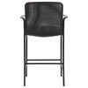 Scranton & Co 28.5" Modern Vinyl/Mesh Counter Stool with Arms in Black ...