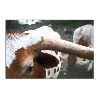 Painted Steer 30x20 Canvas - Farmhouse - Prints And Posters - by ...