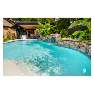 Tropical Rainforest - Asian - Pool - Dallas - by Selah Pools & Spas | Houzz