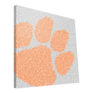 Clemson University TIgers Typo Canvas Print, 12"x12" - Contemporary ...
