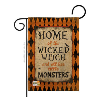 Wicked Home Fall Halloween Garden Flag - Modern - Flags And Flagpoles ...