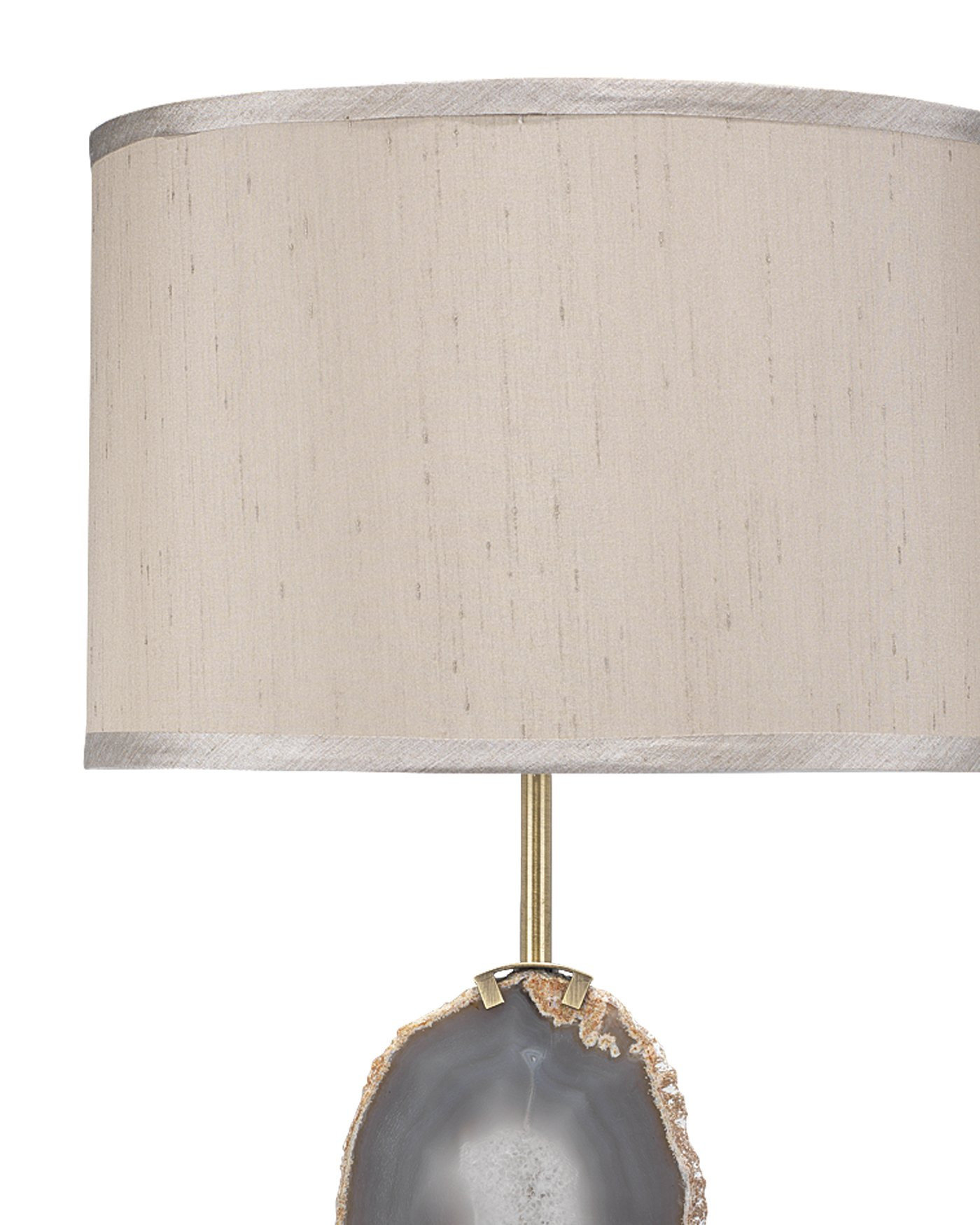 Elegant Natural Agate Slice Table Lamp Stone Geode Beige Gold Crystal ...