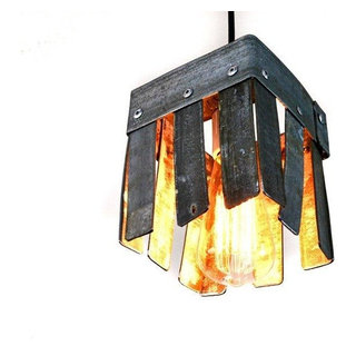 Wine Barrel Pendant Light - Hexahedron - Made from CA wine barrels ...
