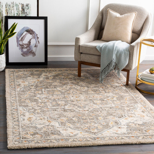 Surya Tuscany TUS-2308 6'7"x9'6" Rug, Brown/Denim/Champagne/Burnt ...