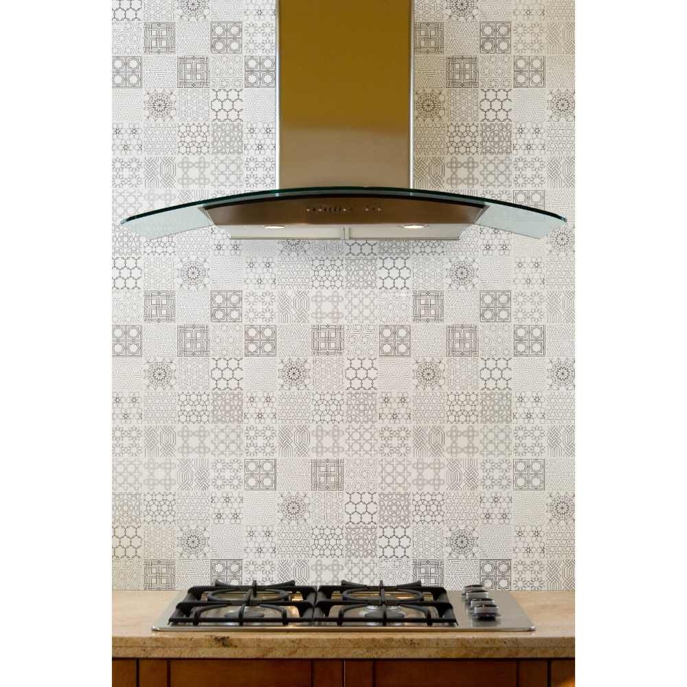 Abani Stak 3x3 Honed Encaustic Pattern Marble Mosaic Tile ...
