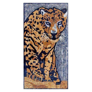 Mosaic Designs, Wild Cheetah, 20" x 41" - Contemporary - Tile Murals ...