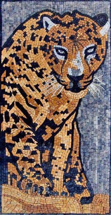 Mosaic Designs, Wild Cheetah, 20" x 41" - Contemporary - Tile Murals ...