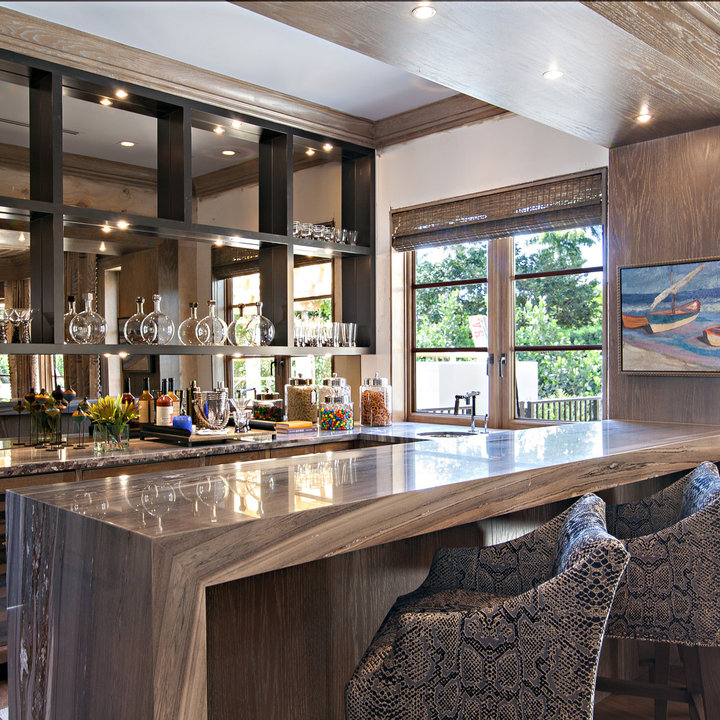 75 Home Bar with Mirror Backsplash Ideas You'll Love - May, 2026 | Houzz