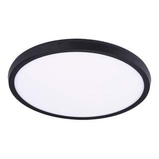 Argo LED Flush Mount, Black - Transitional - Flush-mount Ceiling ...