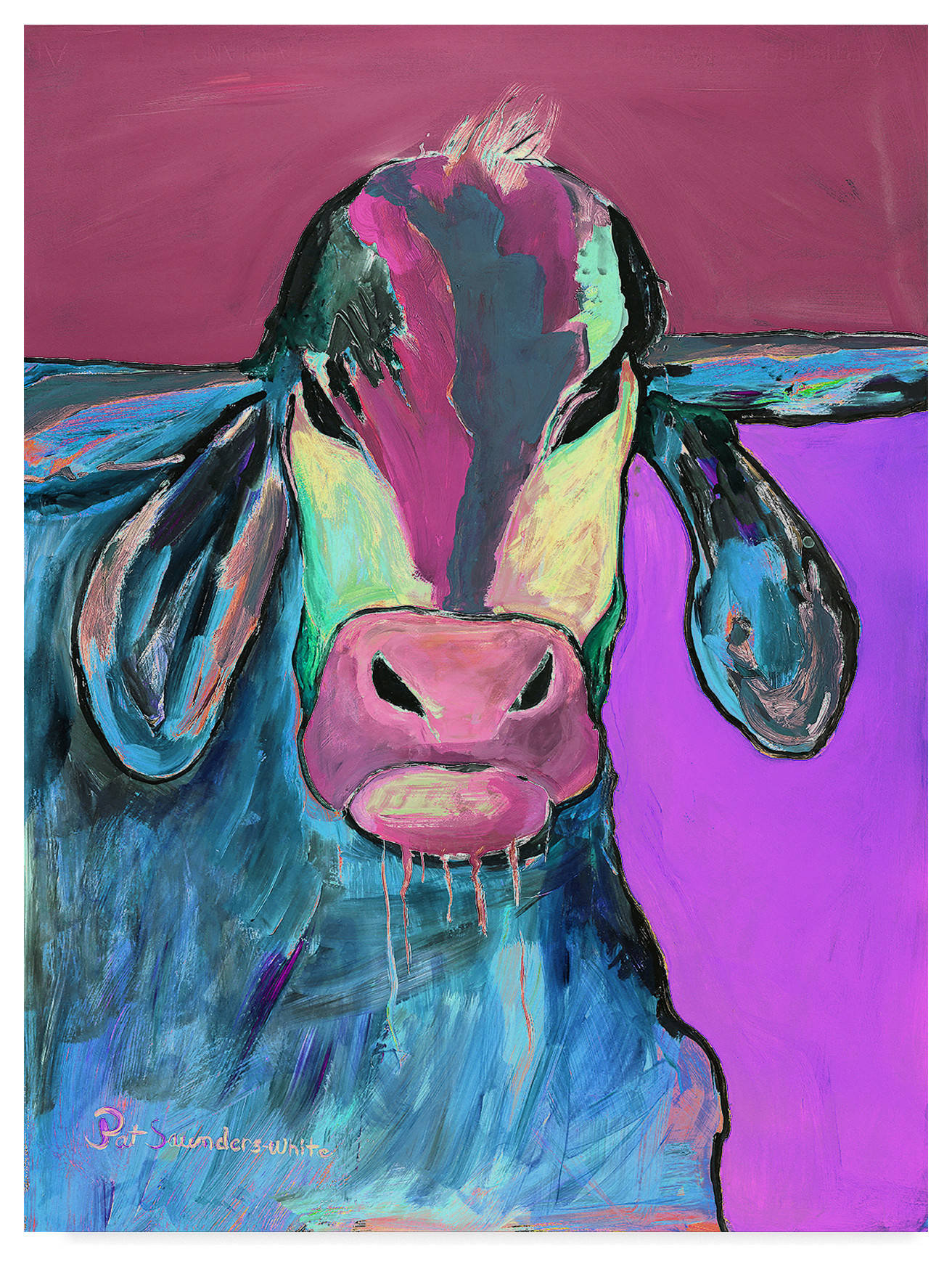 "Color Series Bull Drool 2" by Pat Saunders-White, Canvas Art, 47"x35 ...