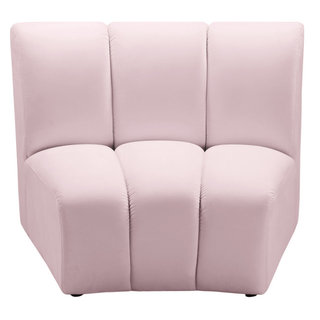 Infinity Channel Tufted Velvet Modular Chair, 1 Piece - Contemporary ...