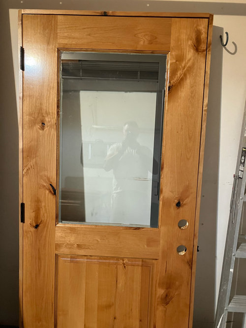door stain is too dark on one board