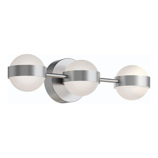 Verona 6 Light Bathroom Vanity Light, Satin Nickel, 22 in ...