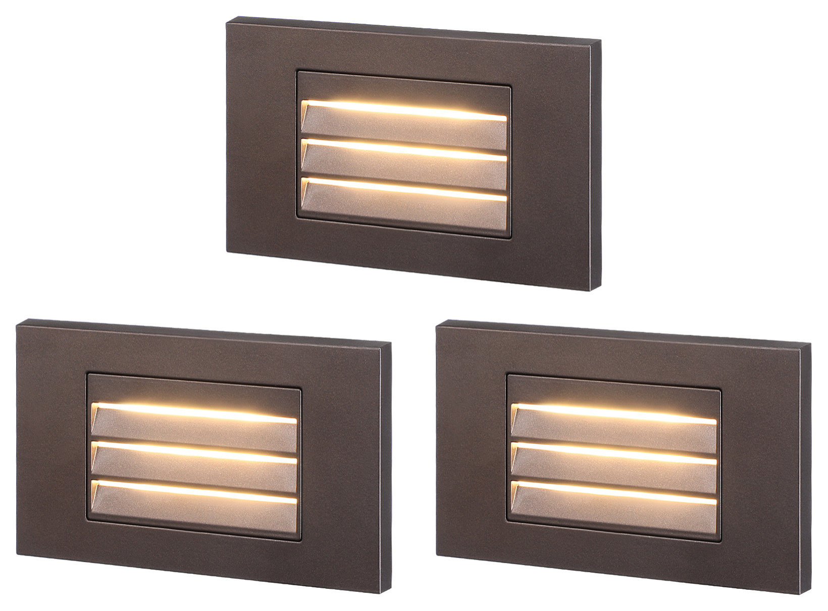 3 Pack LED Step Lights, Dimmable, Indoor Outdoor Stair Light, Warm ...