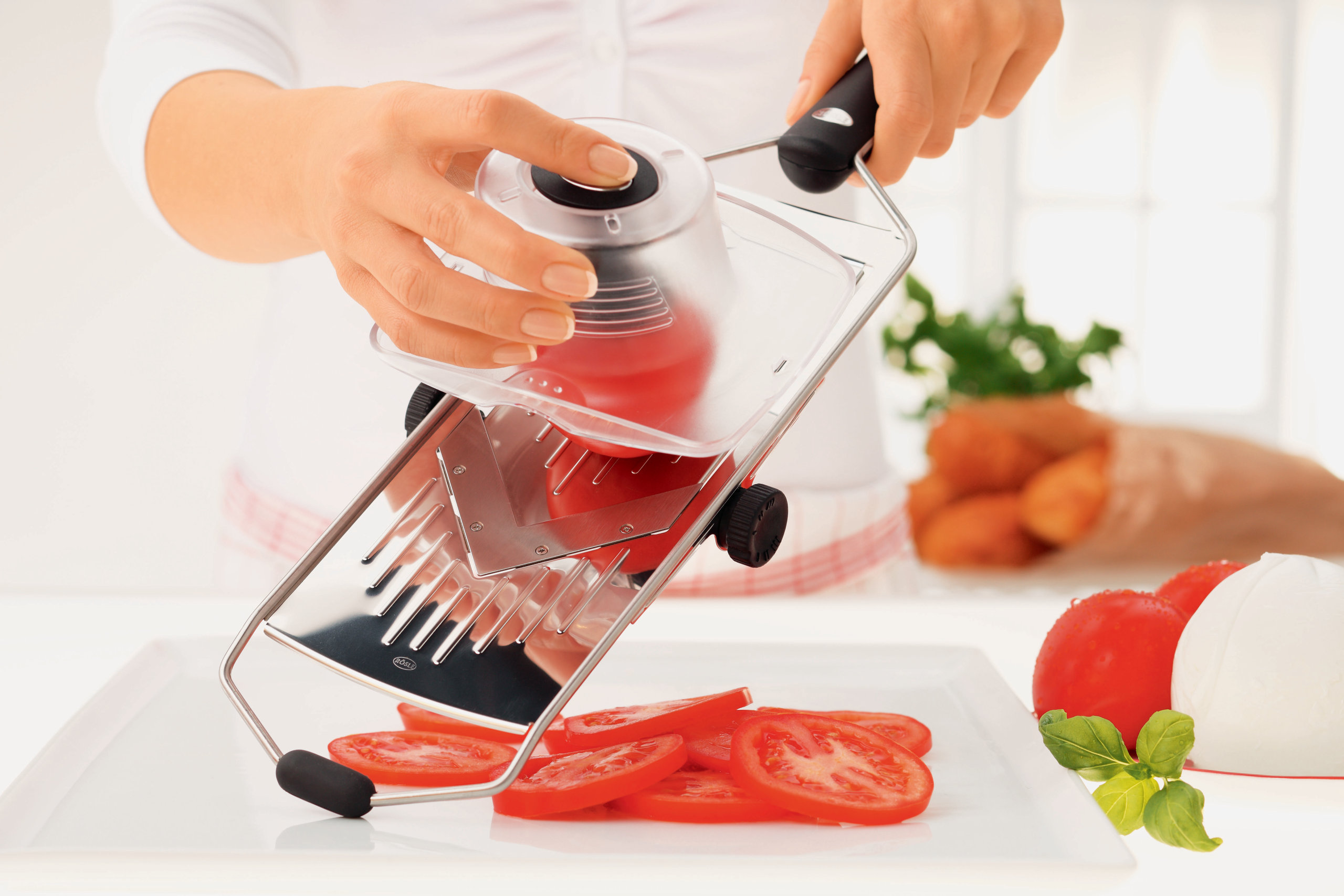 Adjustable V-Slicer With Vegetable Grip - Contemporary - Graters - by ...