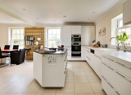 Bulthaup style handles for kitchen cabinets