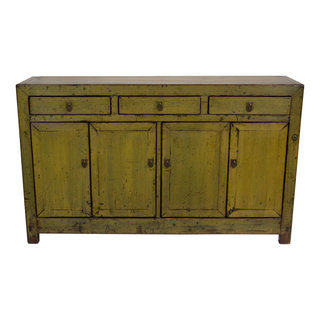 Consigned, Antique Lacquer Finish Dongbei Sideboard - Asian - Buffets ...