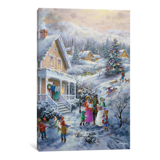 "Carolers" by Nicky Boehme, Canvas Print, 26x18x1.5" - Contemporary ...