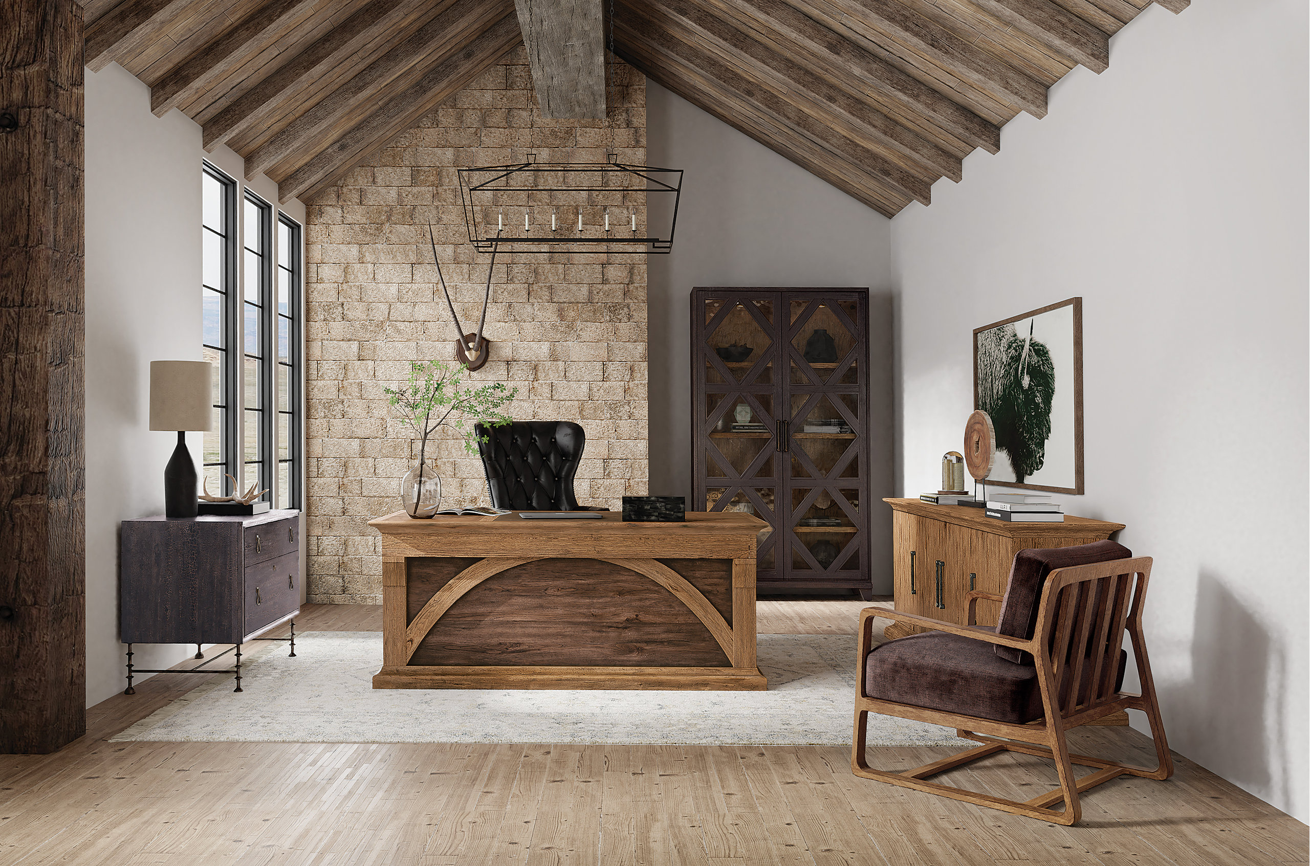 Big Sky Executive Desk - Rustic - Desks And Hutches - by Buildcom | Houzz