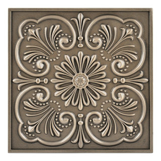 Backsplash Metal Mural Tile Hand Made Plaque Crown 12"x12 ...