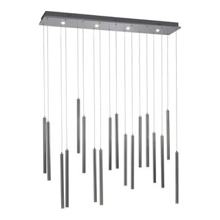 Chrome LED Rod Light Fixture, Rectangular Frame - Modern - Kitchen ...