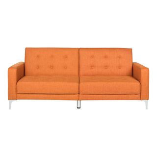 Lovelace Foldable Sofa Bed Orange - Midcentury - Futons - by AED Luxury ...