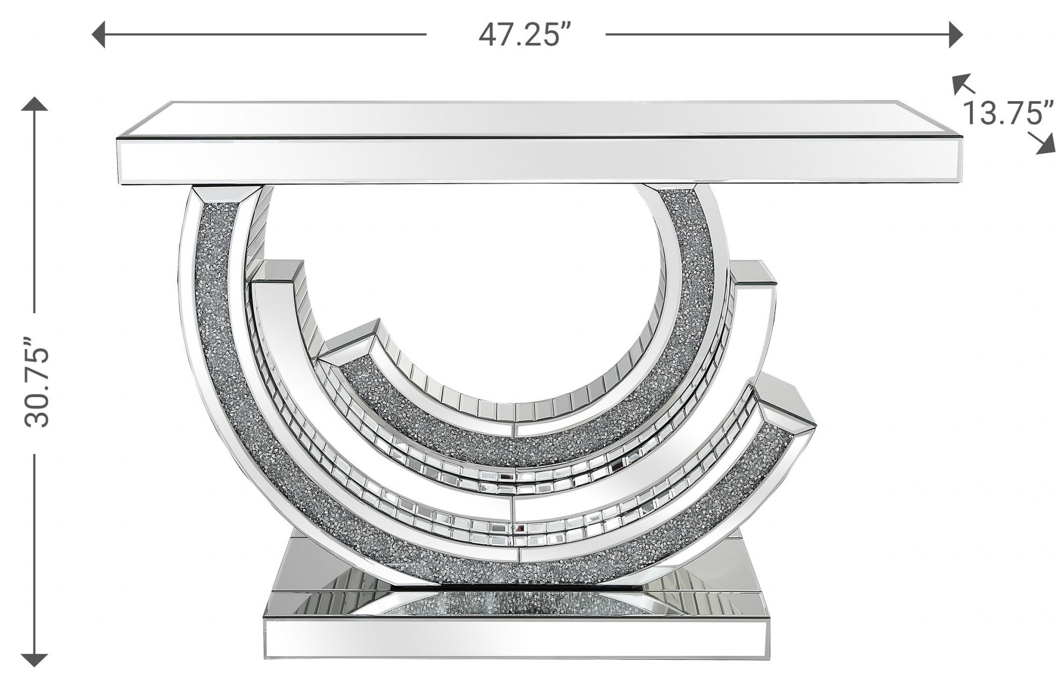 Circled Silver Console Table - Contemporary - Console Tables - by ...