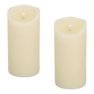 Simplux Designer Melted Candle, 2-Piece Set, 7.5"H - Transitional - Candles - by Timeout PRO | Houzz