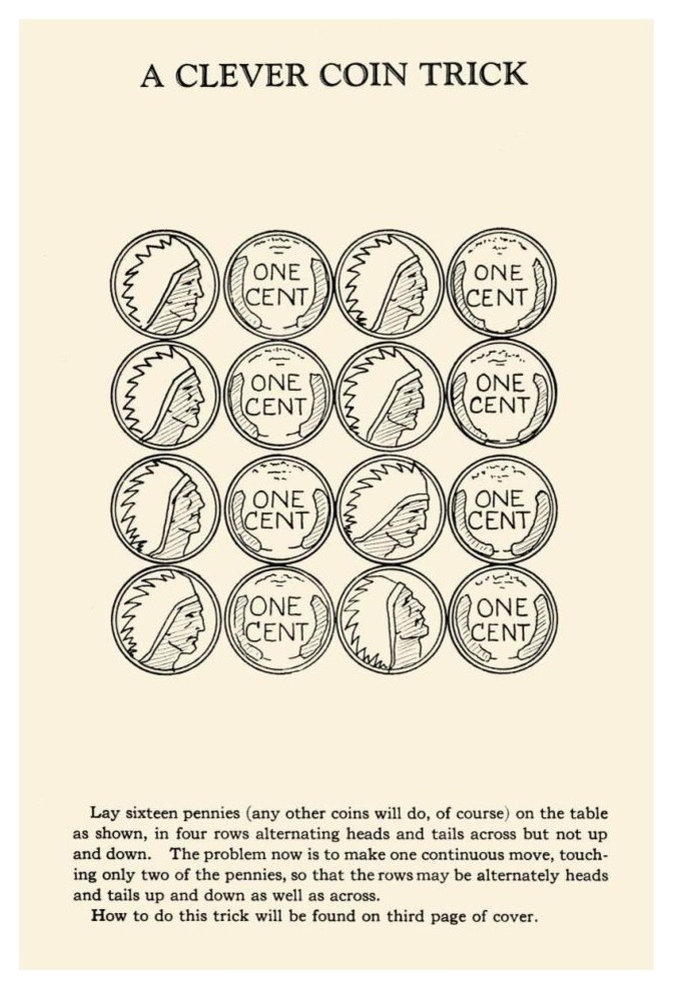 "A Clever Coin Trick - 16 Pennies" Digital Paper Print by Retromagic ...