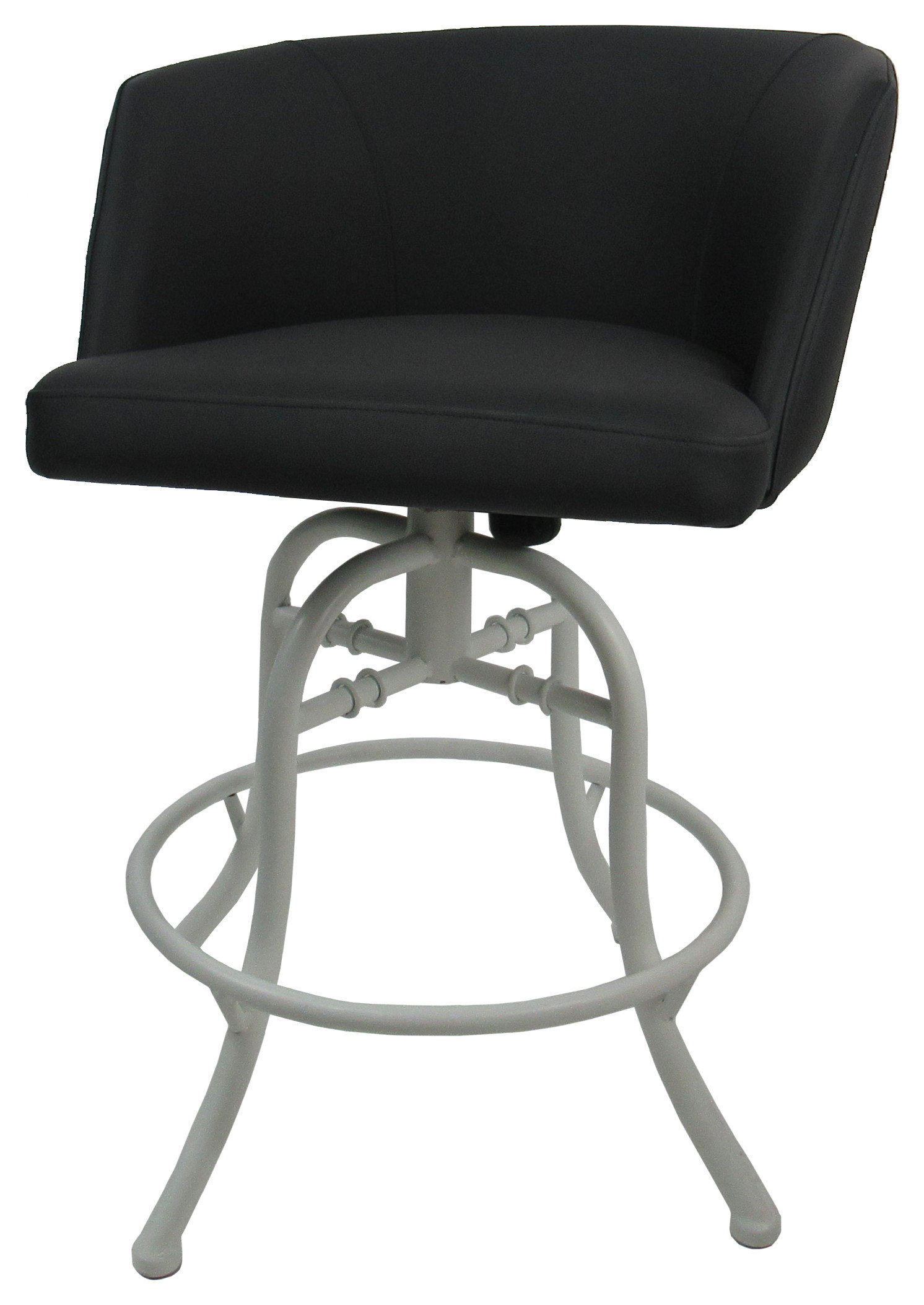 Swivel Tilt Counter 26" or 30" Metal Bar Stool - Joey with White Base ...