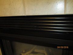 Ugly brass front on gas fireplace..... | Houzz Forum