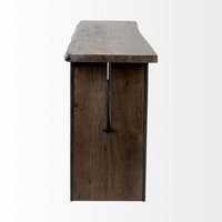 Ledger II Medium Brown Live-Edge Solid Wood Console Table ...