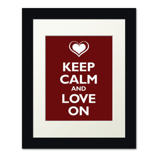 Keep Calm and Love On, archival print (classic red) - Contemporary ...