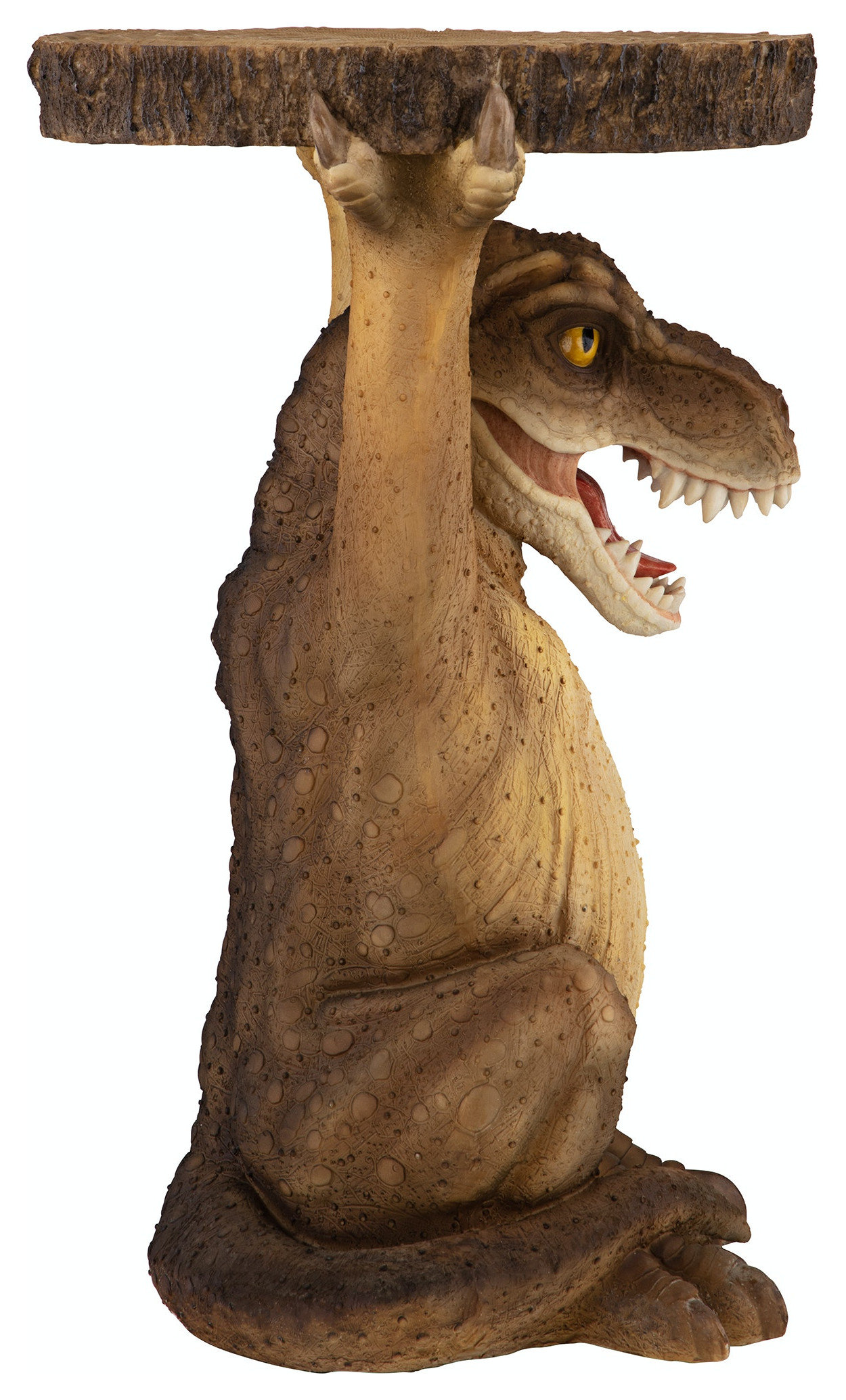 Design Toscano T-Rex Dinosaur Side Table - Rustic - Outdoor Side Tables ...