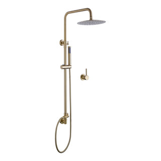 Wall Mounted Exposed Shower System With Rough-in Valve - Contemporary ...